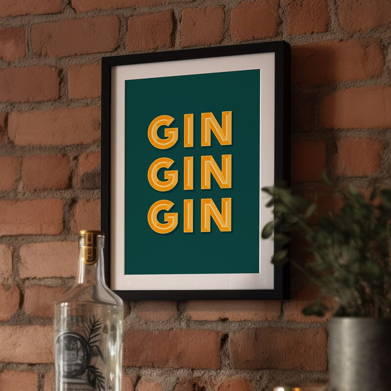 Gin Print - Etsy UK