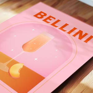 Bellini Cocktail Recipe Poster: Girly Bar Cart Decor (digital Download ...