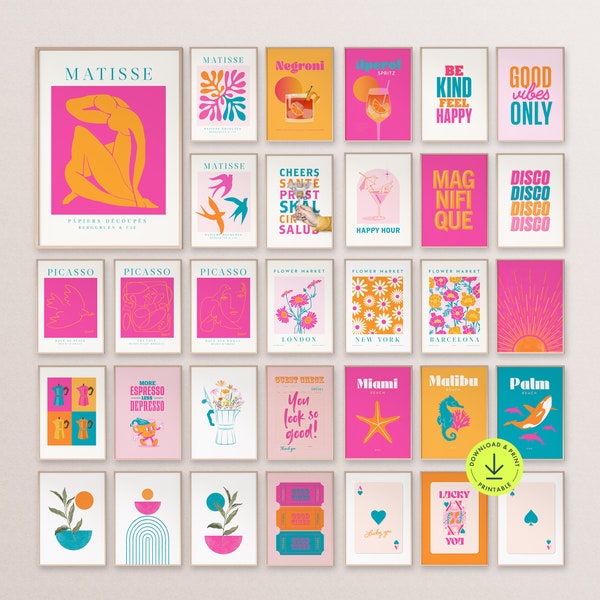 Pink and Teal - Etsy