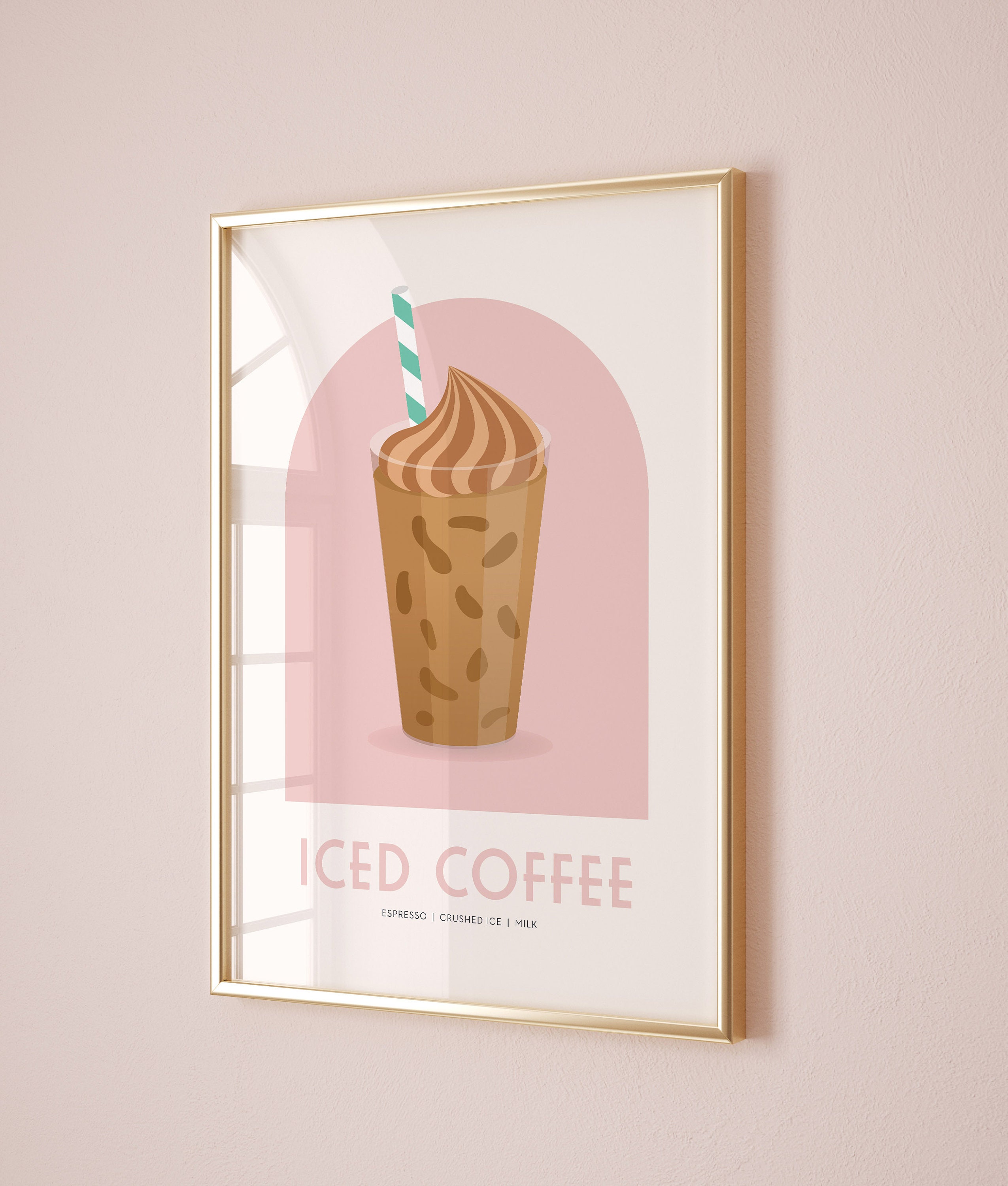 Iced Coffee Wall Art Cold Brew Print Kitchen Coffee Printable Coffee ...