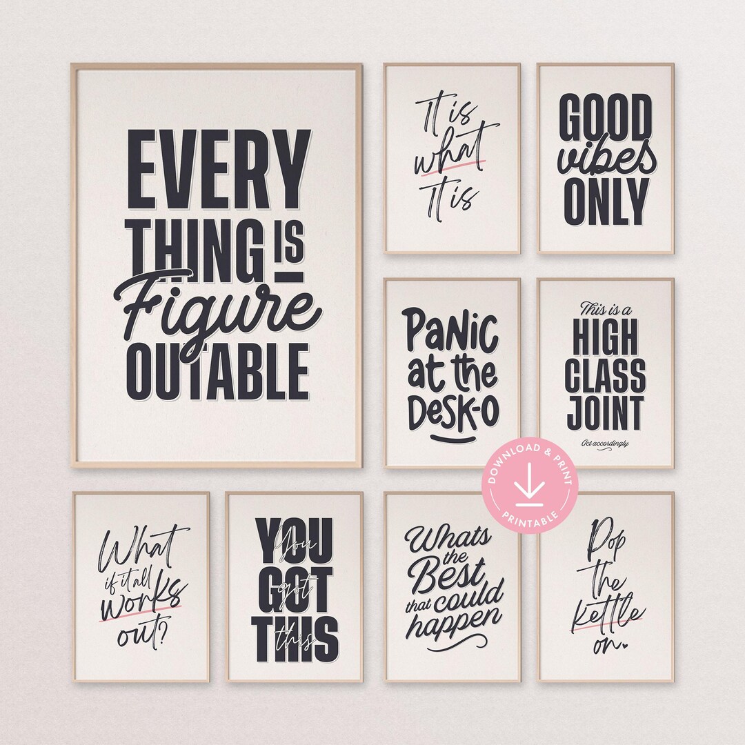 Motivational Office Quote Print Funny Work From Home Office Print ...