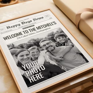 Custom Newspaper Print Personalised Mom Birthday Gift Idea for Mothers ...