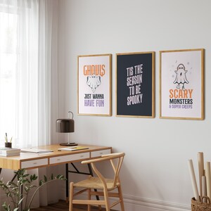 Trendy Halloween Print Set Printable Halloween Gallery Wall Set Cute ...