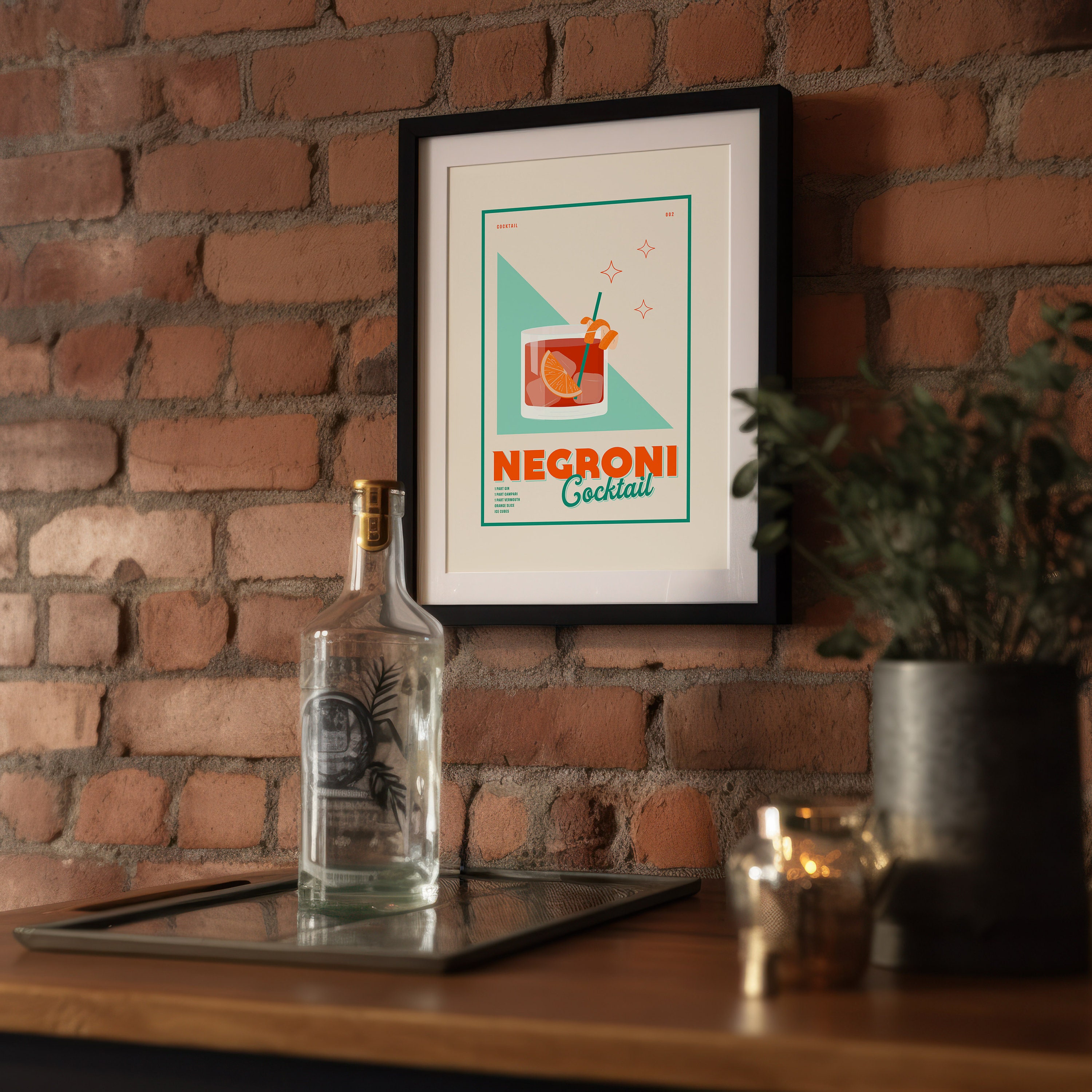 Retro Cocktail Drink Posters Printable Bar Cart Gallery Wall Set of 6 ...