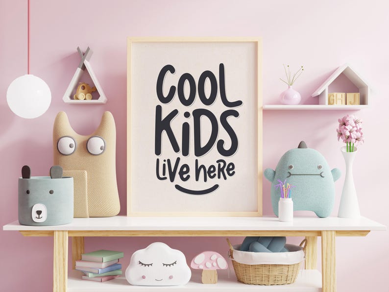 Cool Kids Live Here Print, Retro Typography (digital Download) - Etsy UK