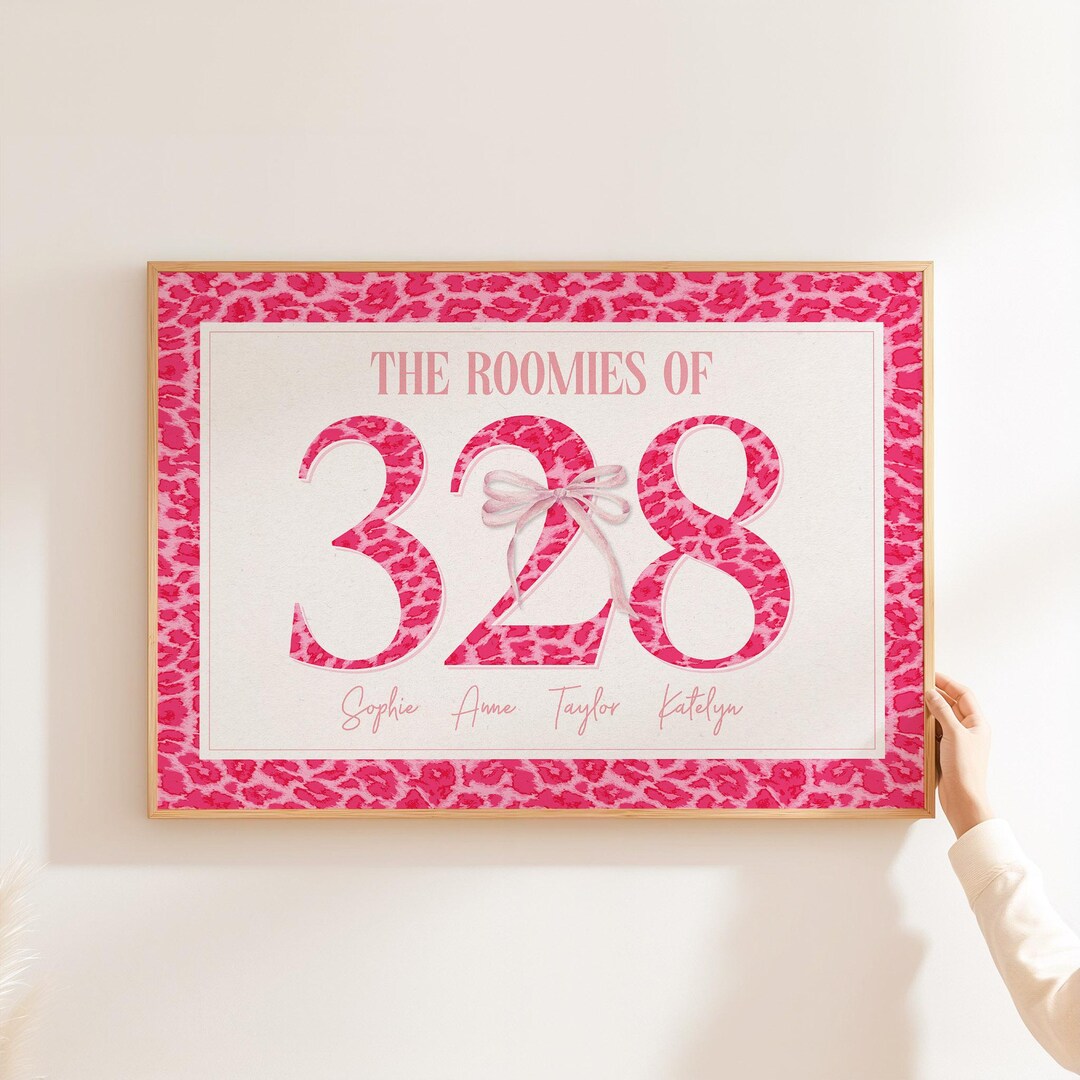 Personalised Dorm Room Door Sign: Custom College Apartment Number Wall ...