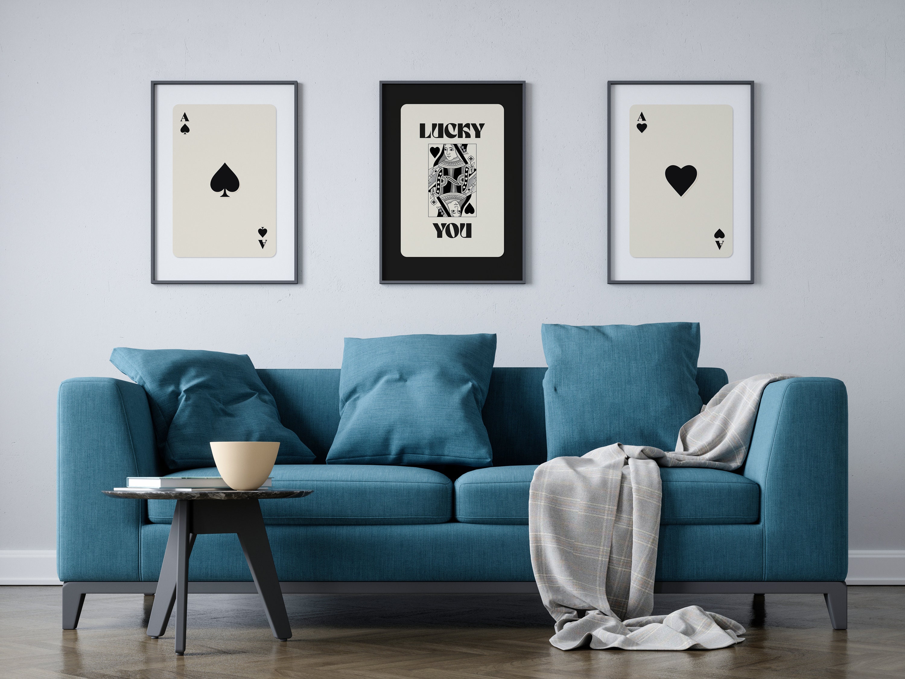 Playing Card Wall Art Bundle Printable Gallery Wall Set of 3 - Etsy