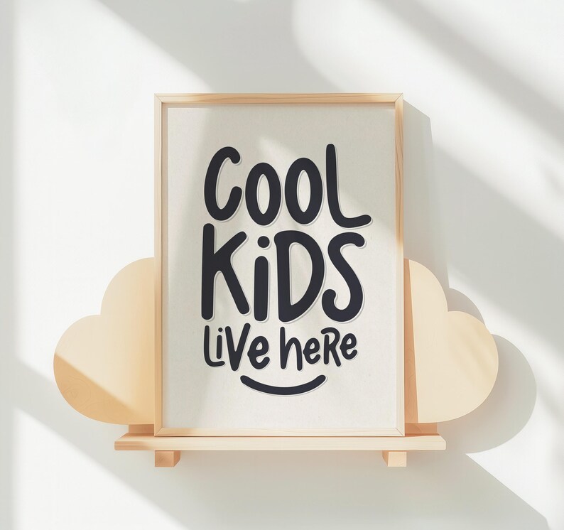 Cool Kids Live Here Print, Retro Typography (digital Download) - Etsy UK