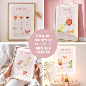 Printable Cocktail Playing Card Poster Cocktail Guide Print Kitchen ...