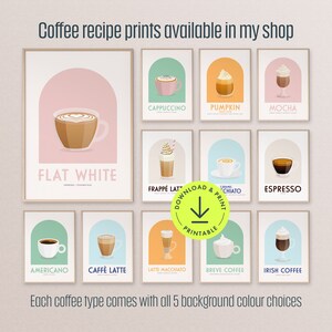 Breve Coffee Print Minimalist Coffee Art Printable Coffee Shop Print ...