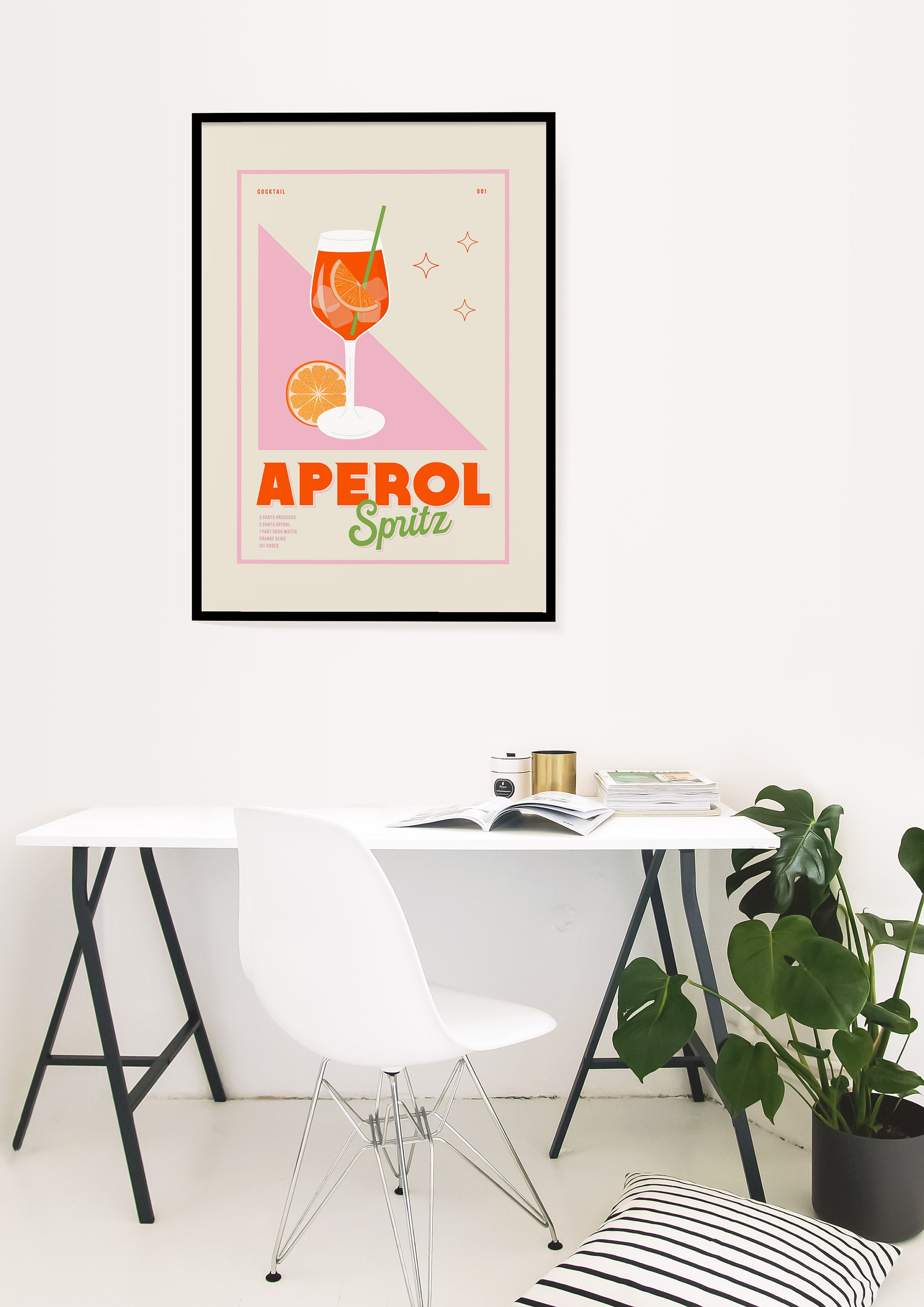 Cocktail Rétro Aperol Spritz Poster