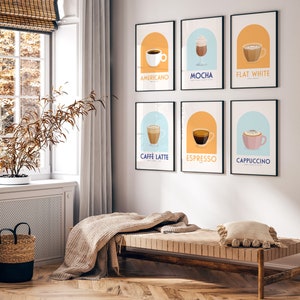 Coffee Bar Art Coffee Shop Print Set Coffee Gallery Wall Printable ...