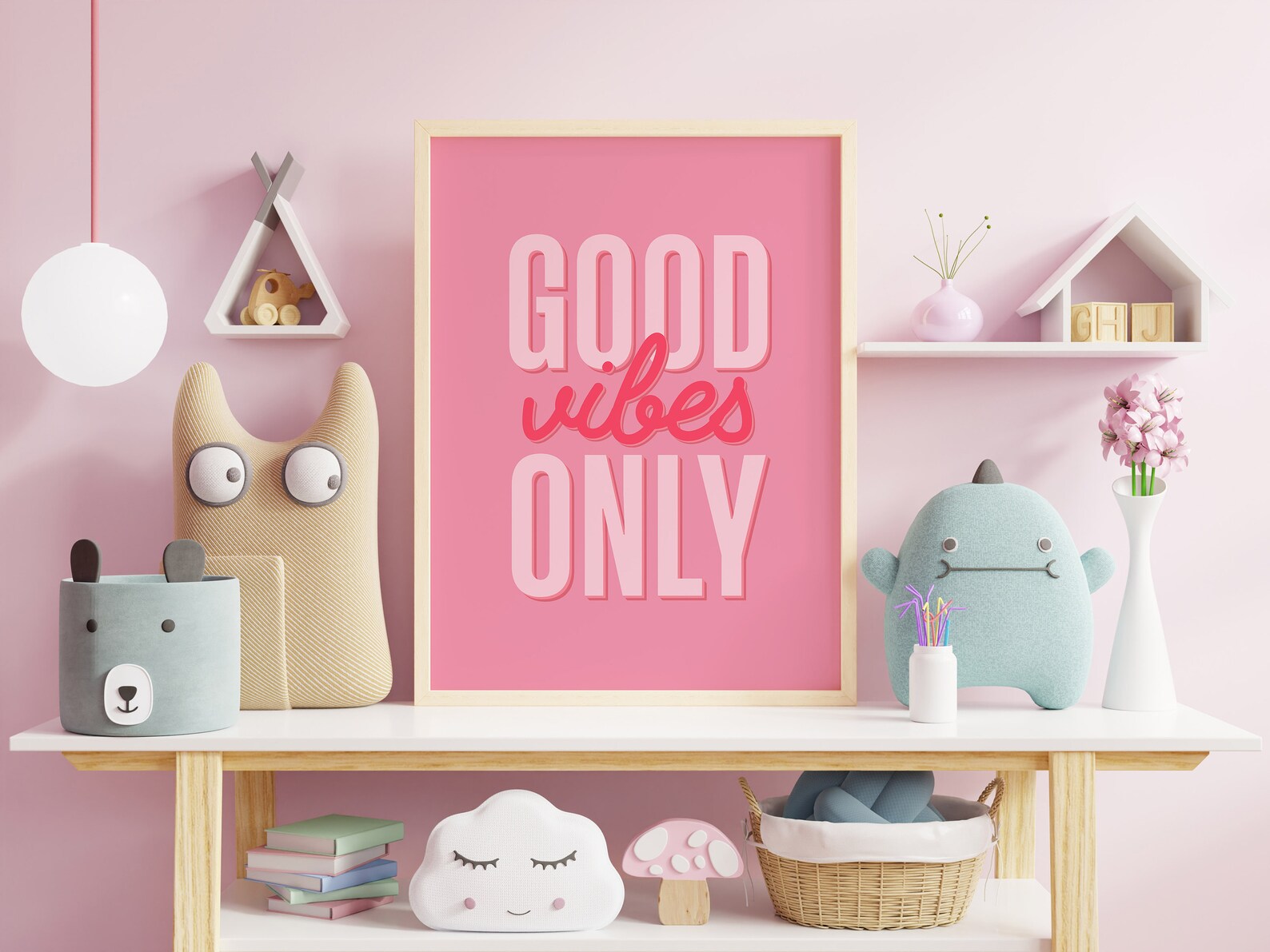 Cute Pink Printable Quote Wall Art Downloadable Positive Sayings Print ...