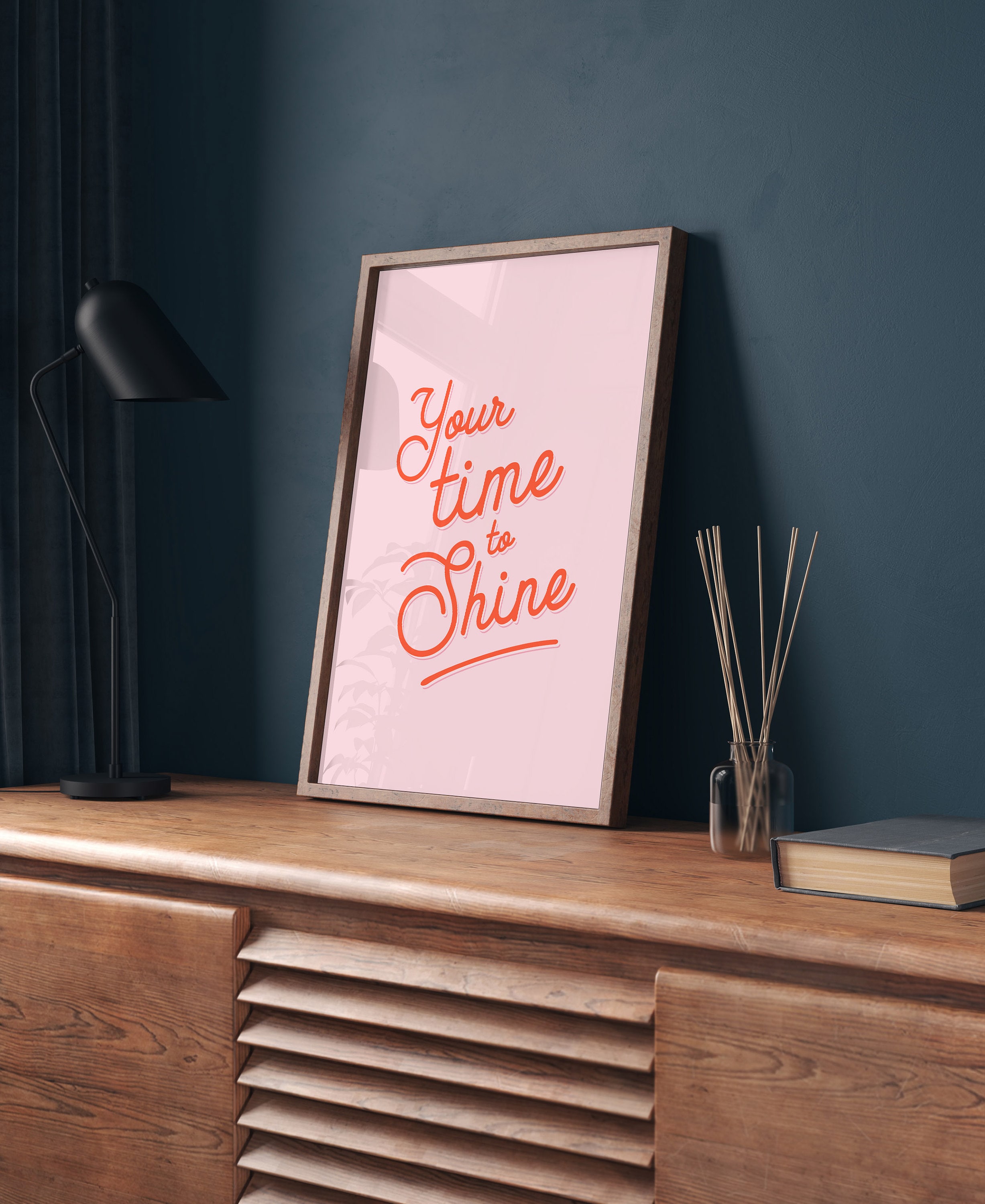 Pink Inspirational Quote Print Printable Happy Wall Art Quote Wall Art ...