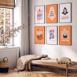 Trendy Halloween Print Set Printable Halloween Gallery Wall Set Cute ...