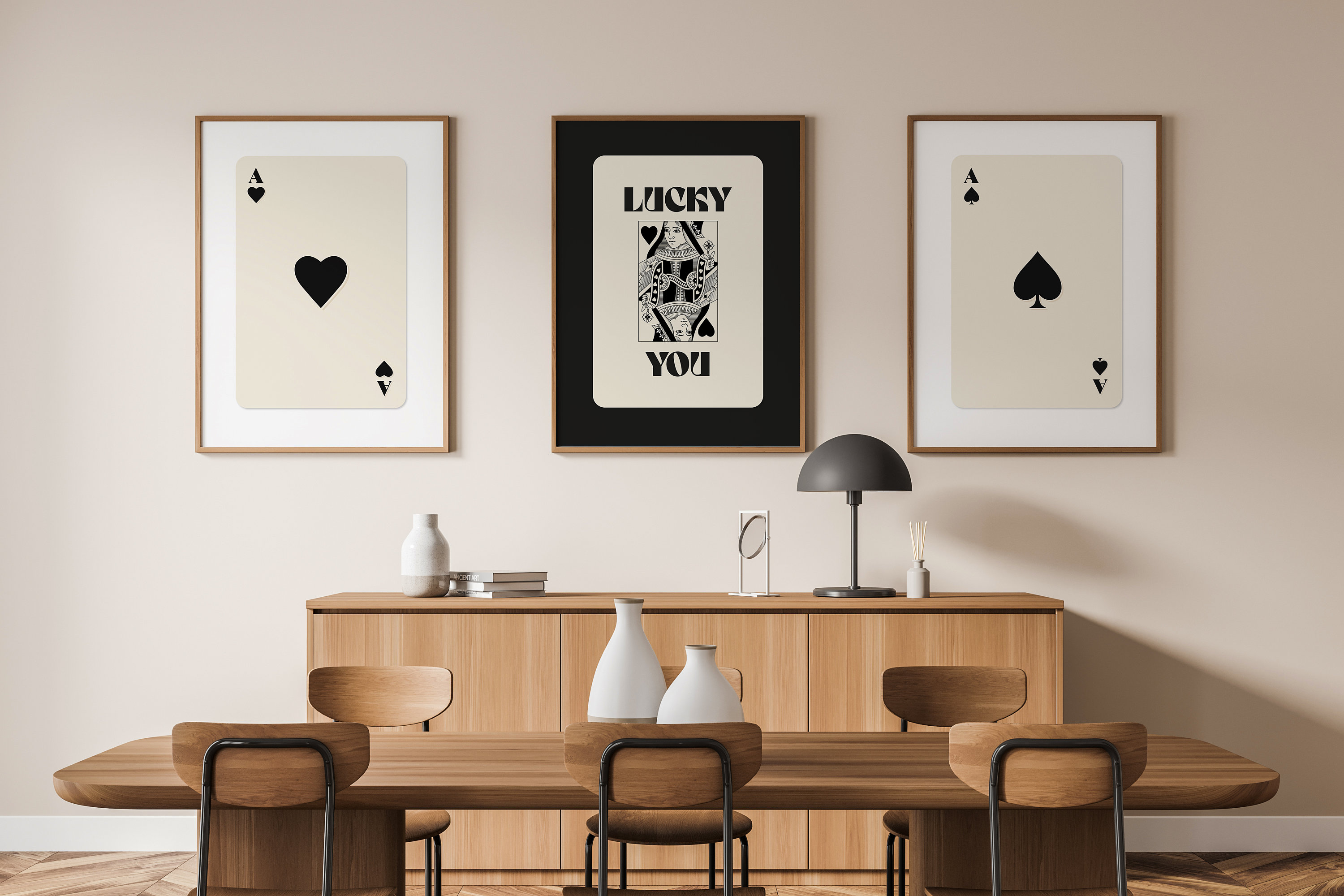 Playing Card Wall Art Bundle Printable Gallery Wall Set of 3 - Etsy