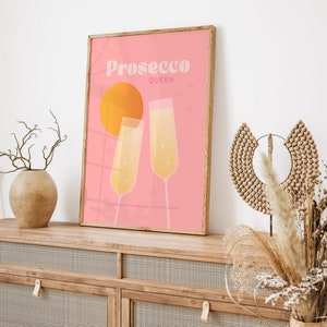 Prosecco Print Printable Girly Decoration Prosecco Queen Poster Preppy ...