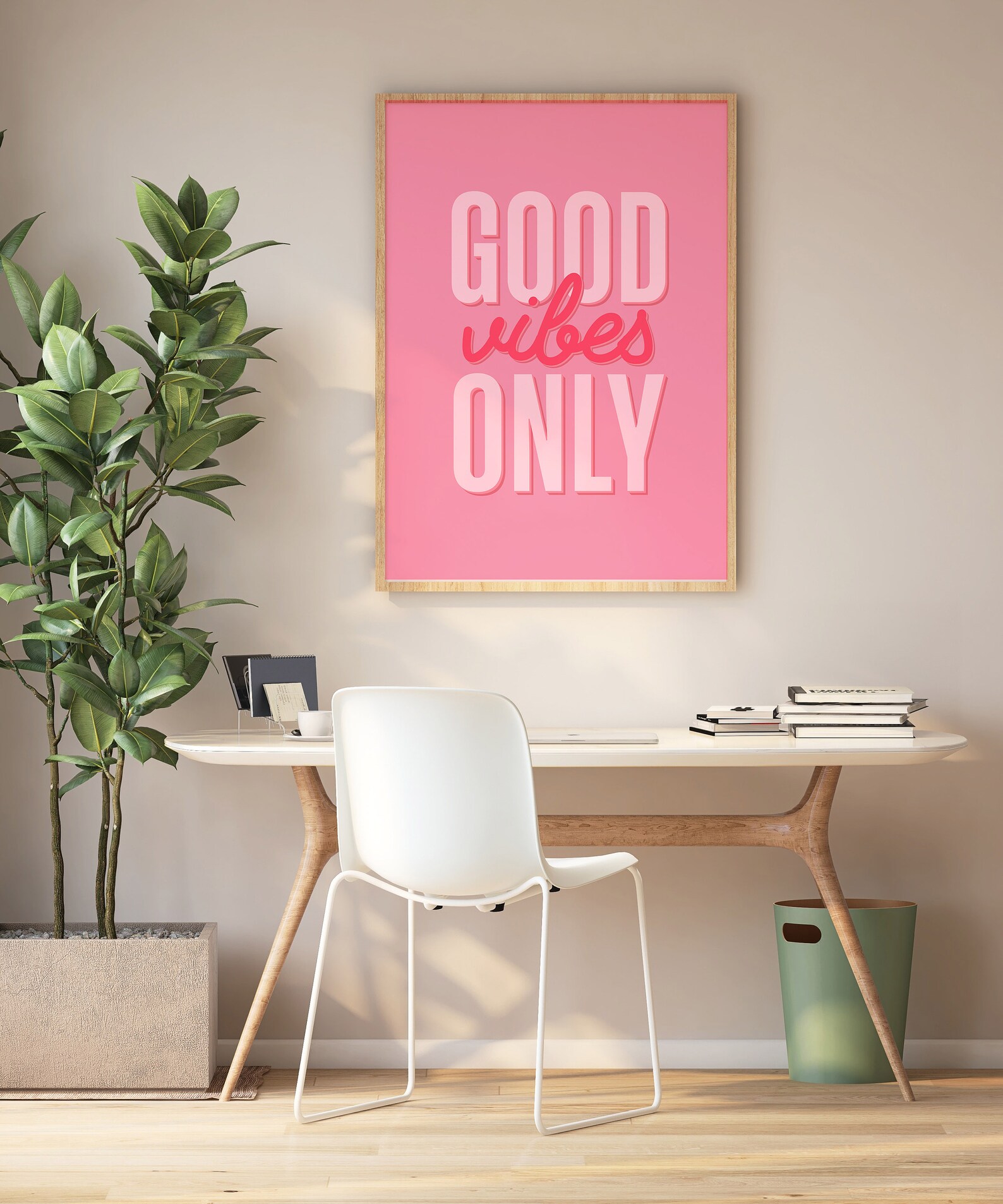 Cute Pink Printable Quote Wall Art Downloadable Positive Sayings Print ...