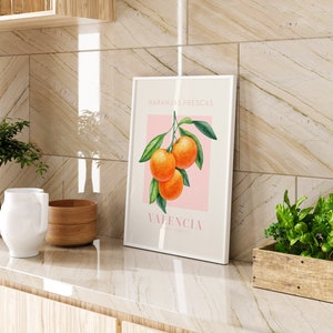 Orange Fruit Market Poster: Vintage Kitchen Wall Art (digital Download ...