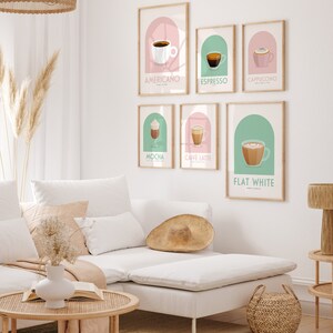 Coffee Bar Art Coffee Shop Print Set Coffee Gallery Wall Printable ...