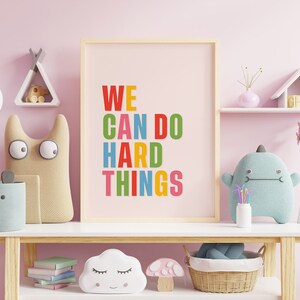 Colourful Motivational Quote Poster Printable Quote Wall Art We Can Do ...