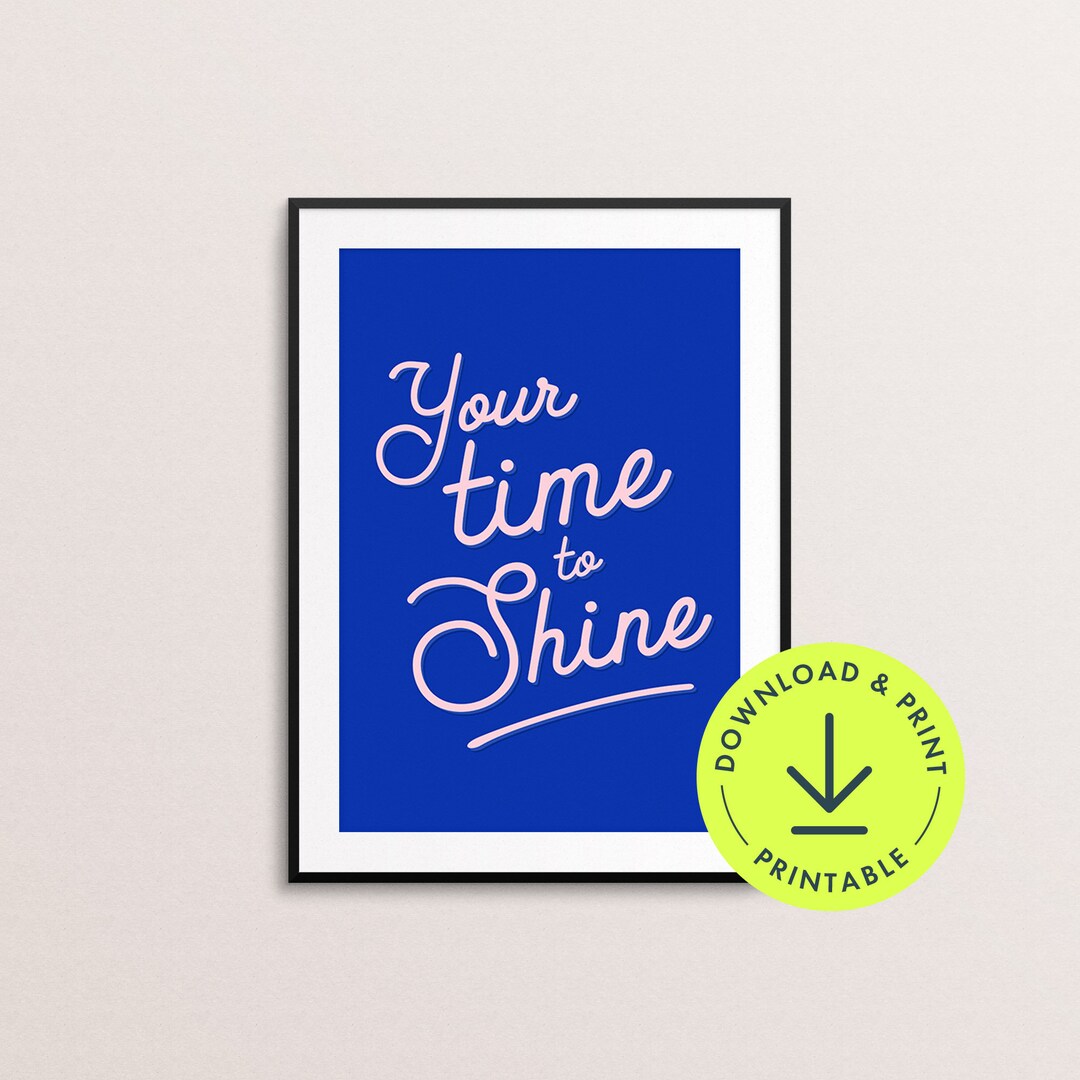 Preppy Motivational Quote Print Printable Colourful Wall Art Quote ...
