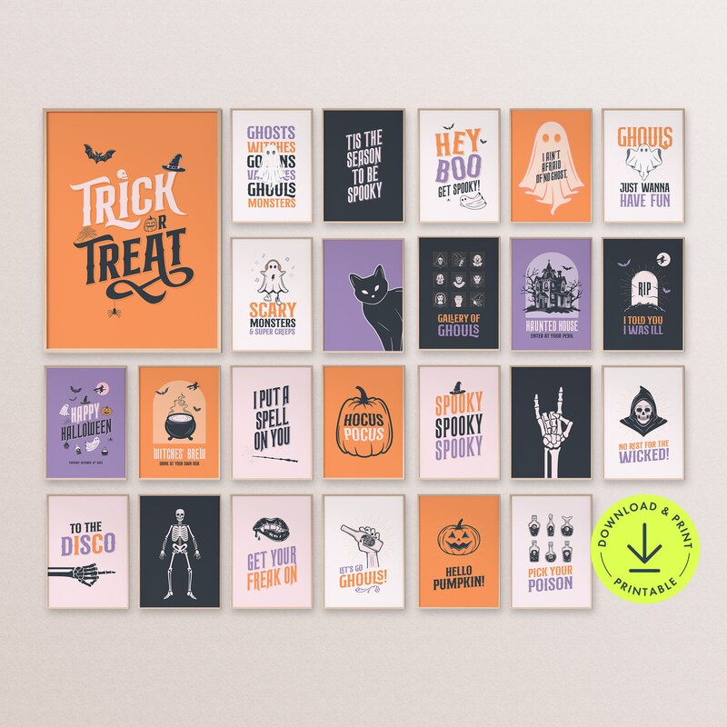 Cute Halloween Poster - Etsy