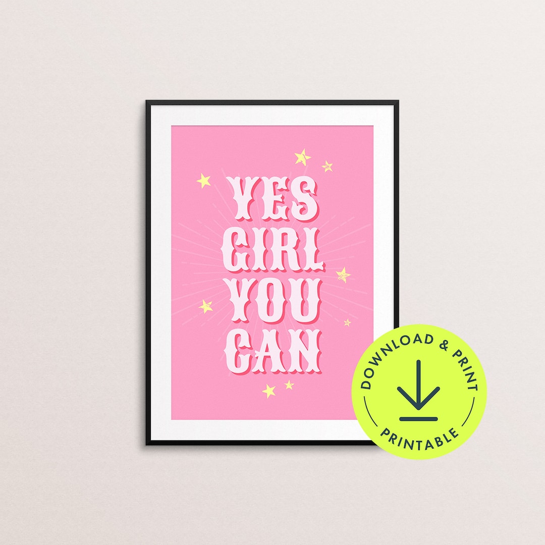 Cute Pink Teenage Girl Quote Print Inspirational Quote Art Printable ...