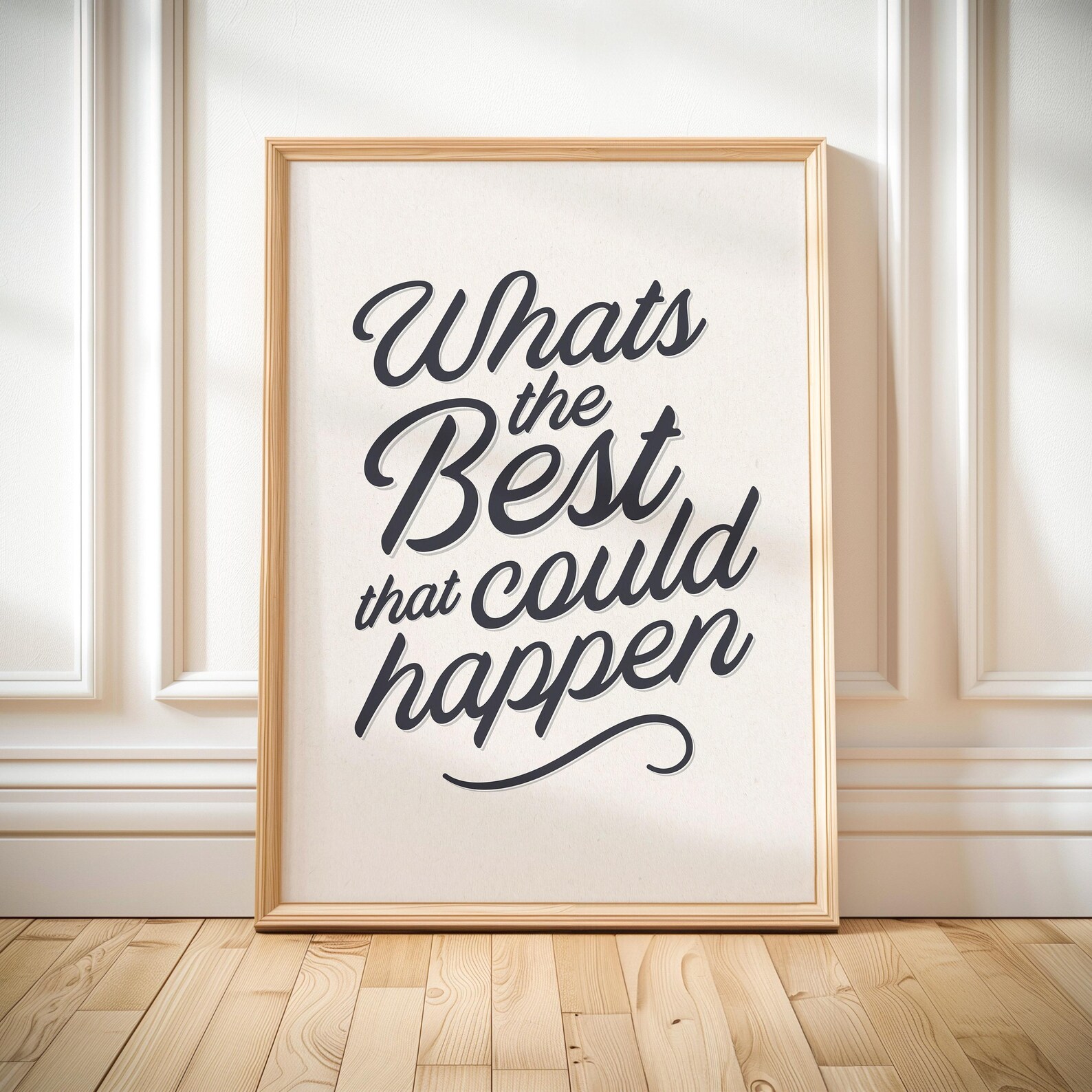 Positive Quote Print Set: Retro Typography, Inspirational Wall Art ...