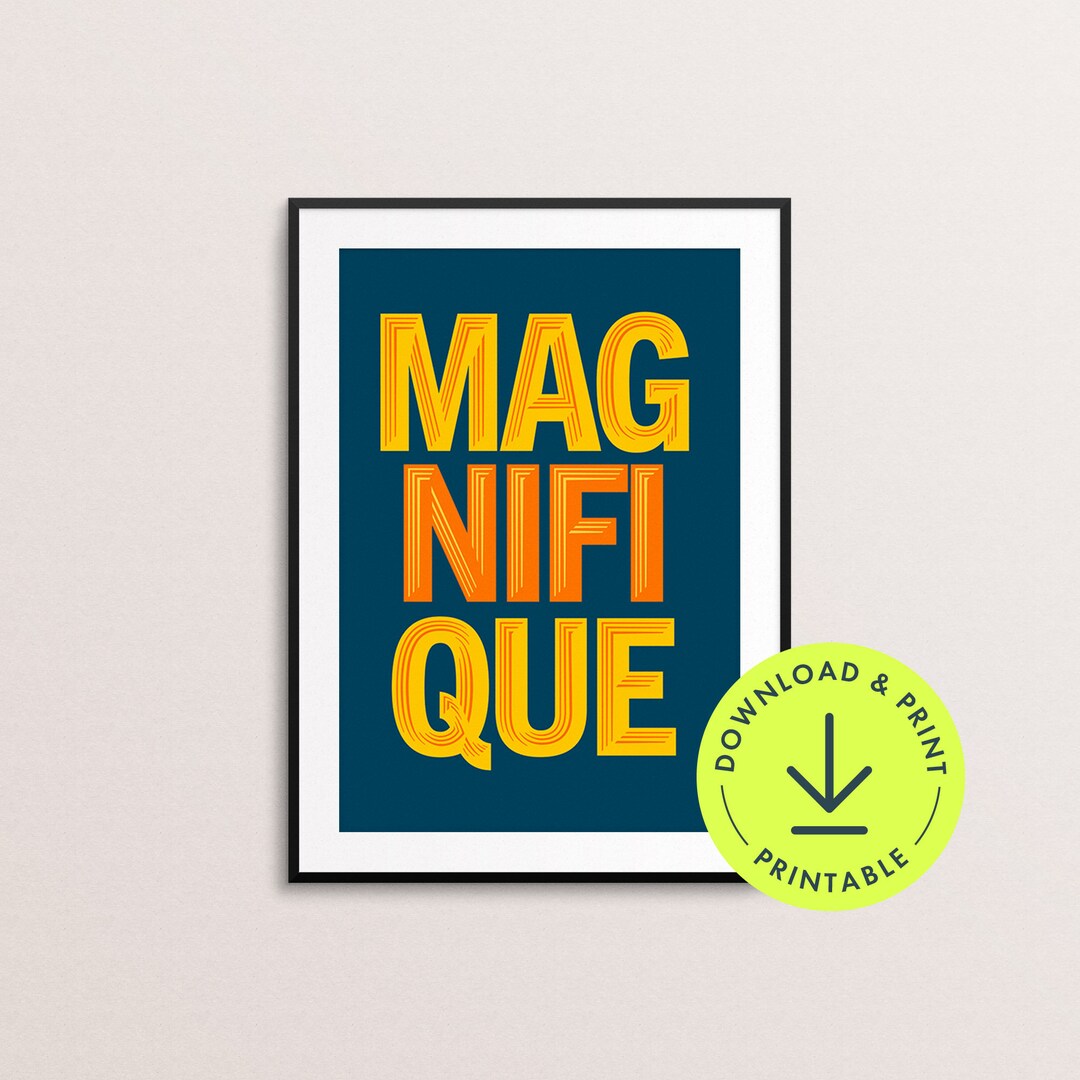 Preppy Inspirational Retro Quote Print Trendy Printable French Wall Art ...