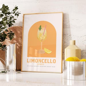 Limoncello Spritz Recipe Print: Home Bar Cart Decor (digital Download ...