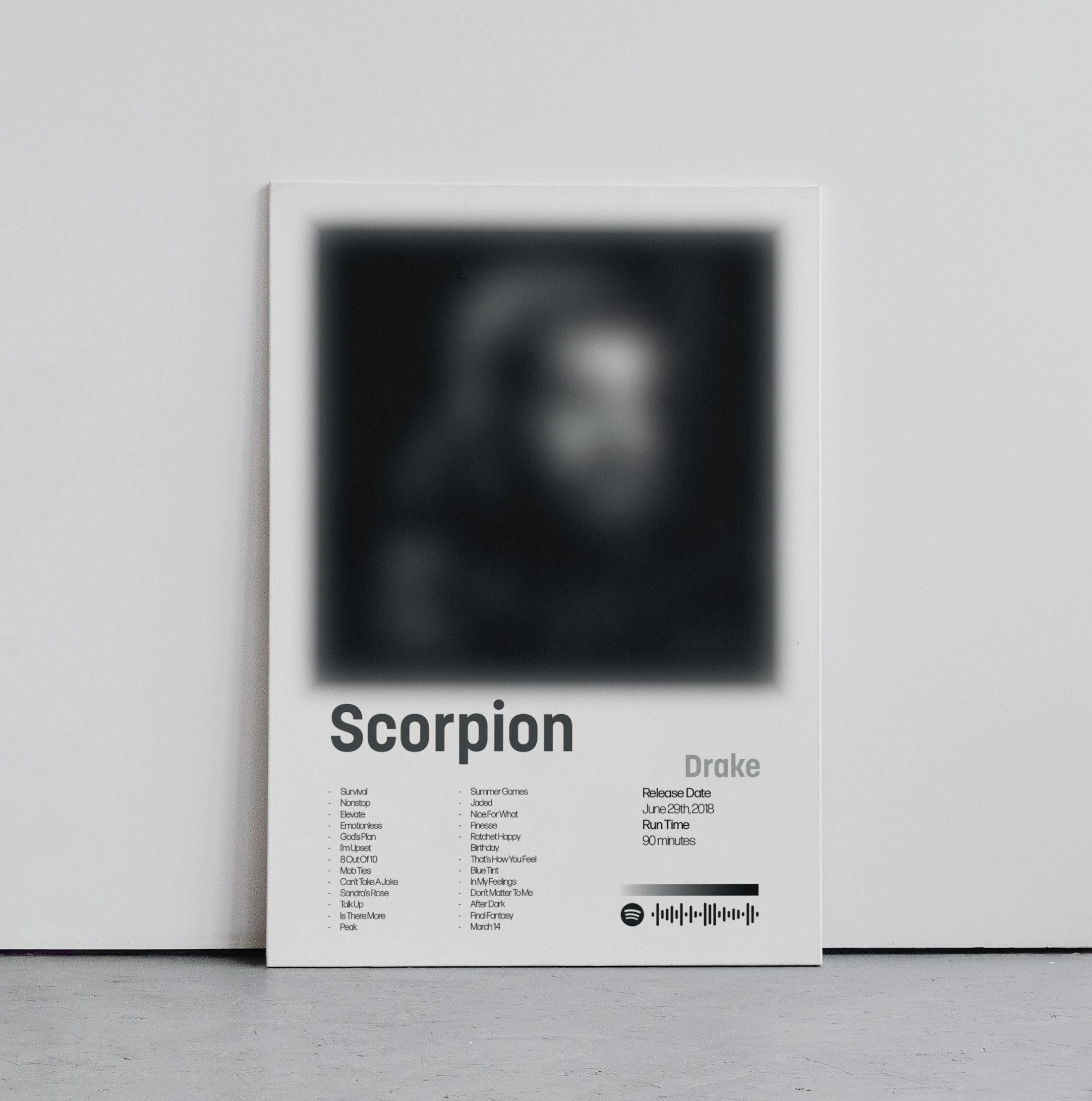 Custom Blurred Album Cover Poster Album Cover Poster Print Album Poster Blurred Custom Wall Art ...