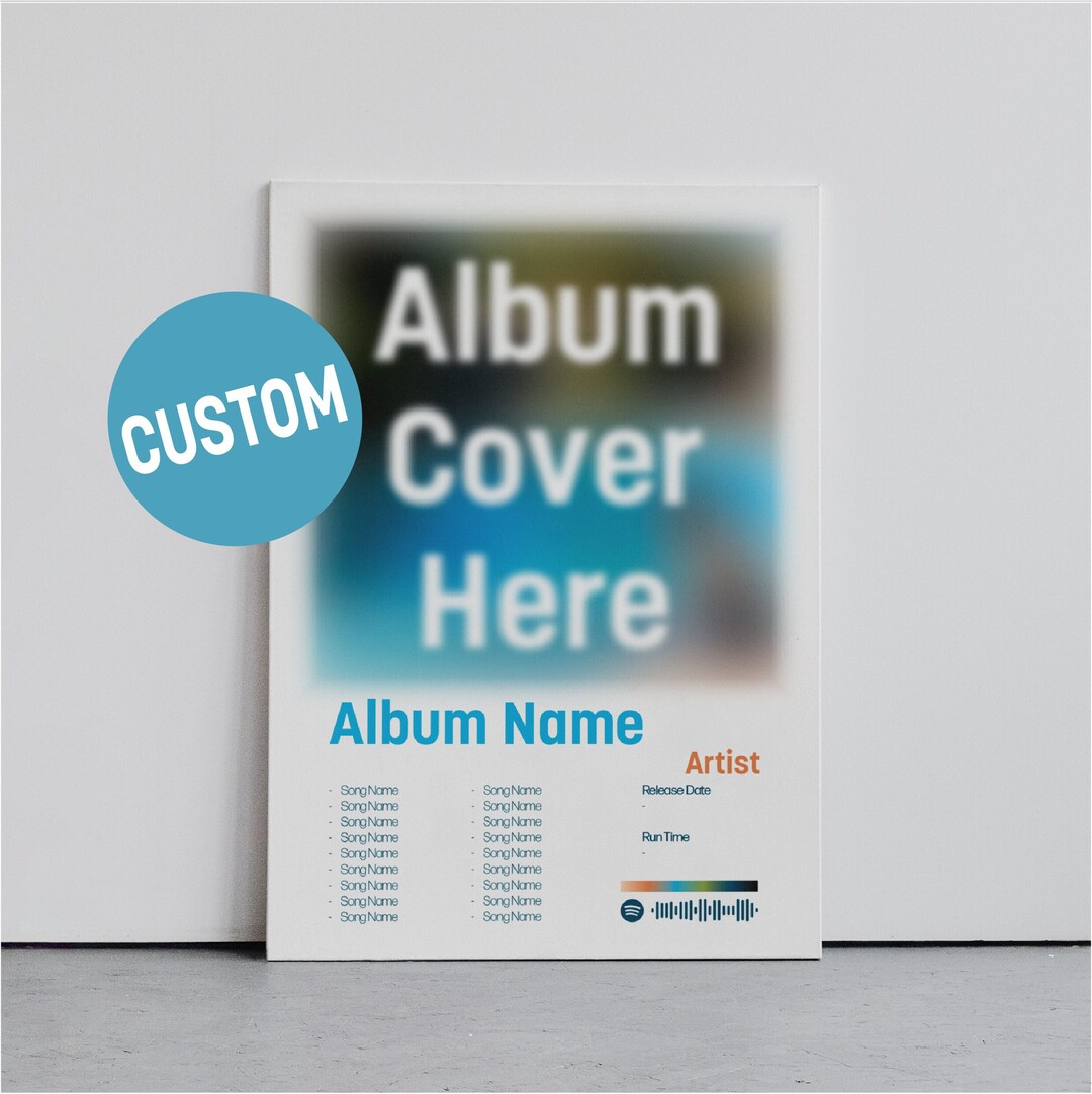 Custom Blurred Album Cover Poster Album Cover Poster Print Album Poster Blurred Custom Wall Art ...