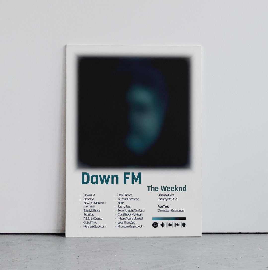 The Weeknd Poster Dawn FM Album Cover Poster Print Album Poster Blurred ...
