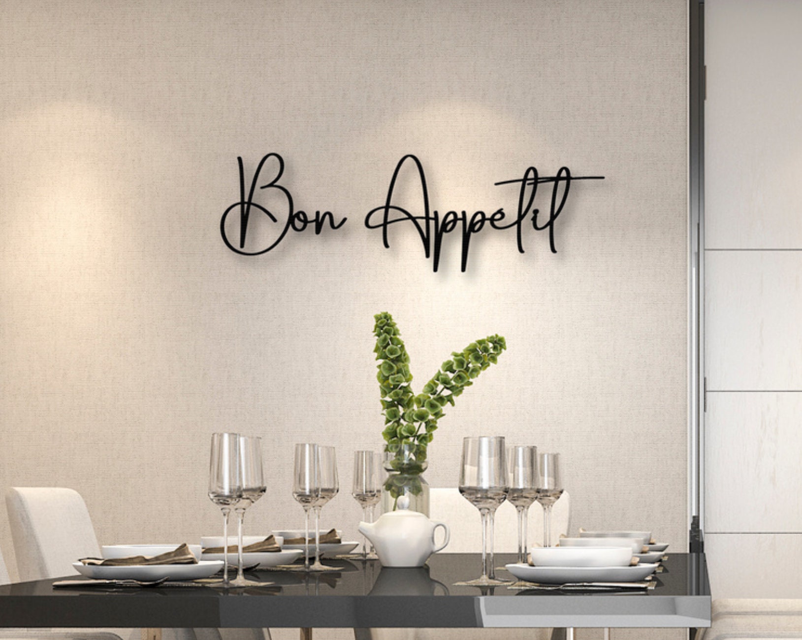 Bon Appétit Schriftzug aus Holz für die Wand Küchen - Etsy.de