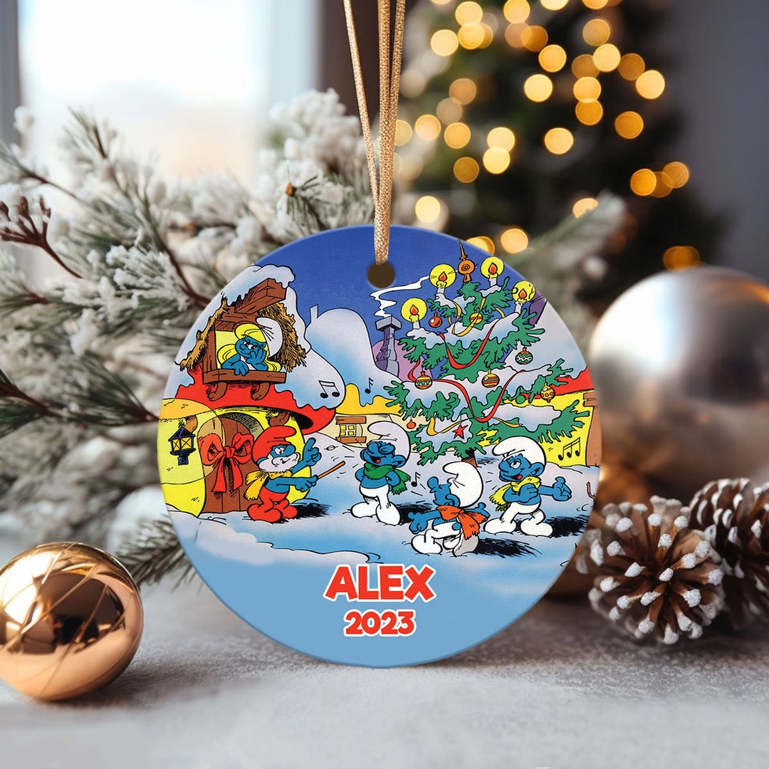 The Smurfs Christmas Ornament 2023 the Smurfs Cartoon - Etsy