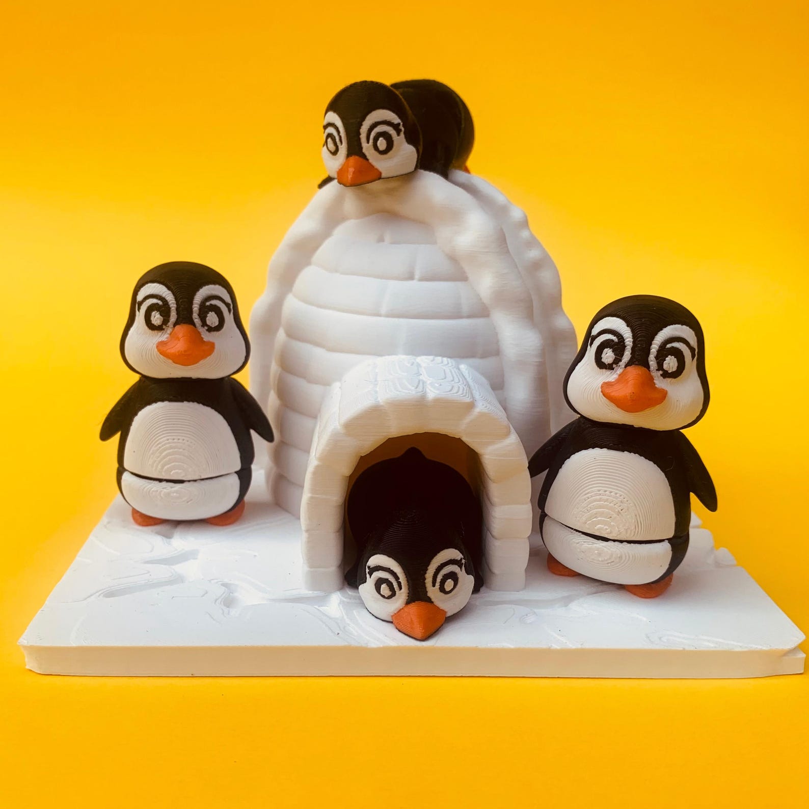 Flexi Penguin & Igloo House STL 3D Print Files Bundle: Articulated ...