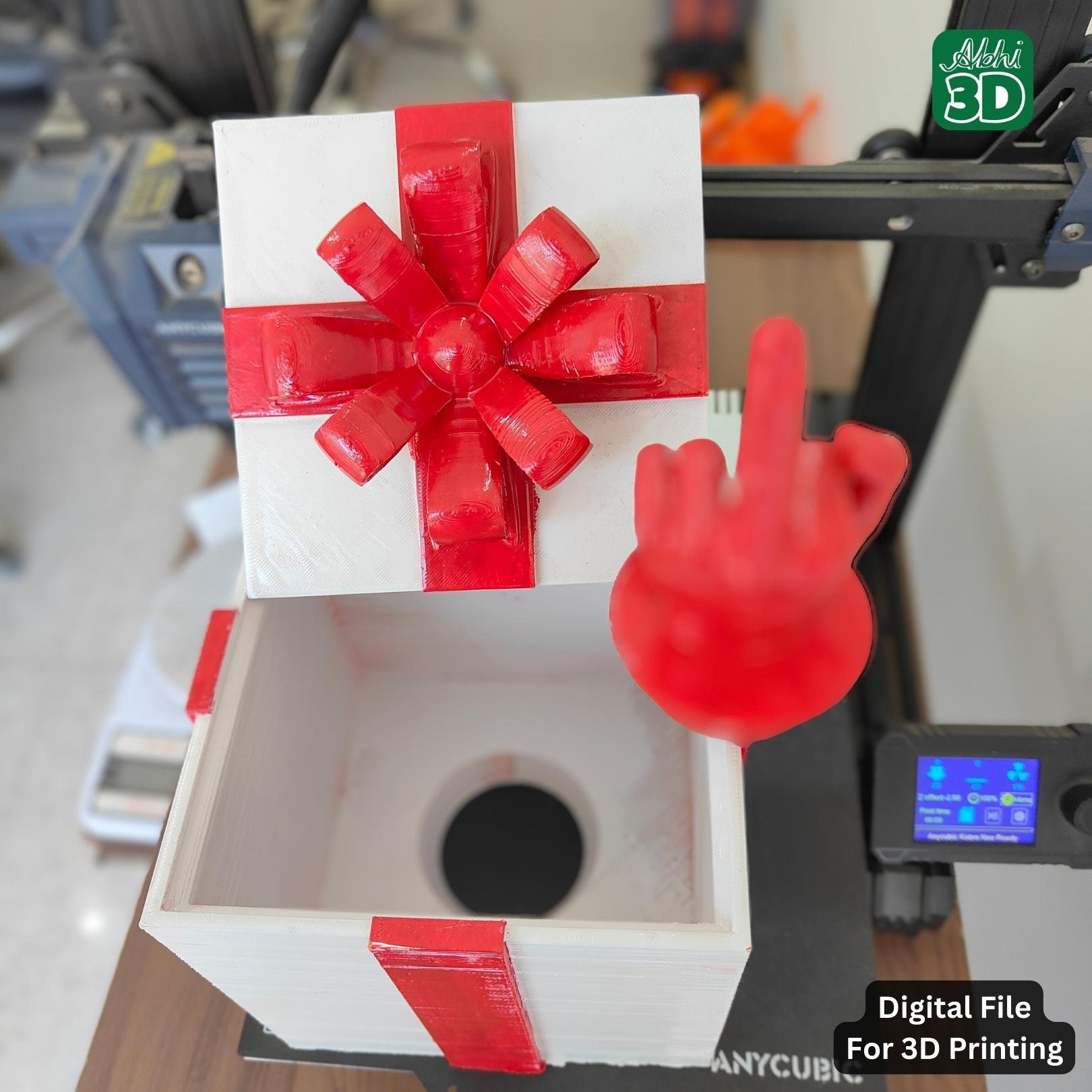 Surprise Gift Box With Middle Finger STL, Digital File for 3D Printing ...