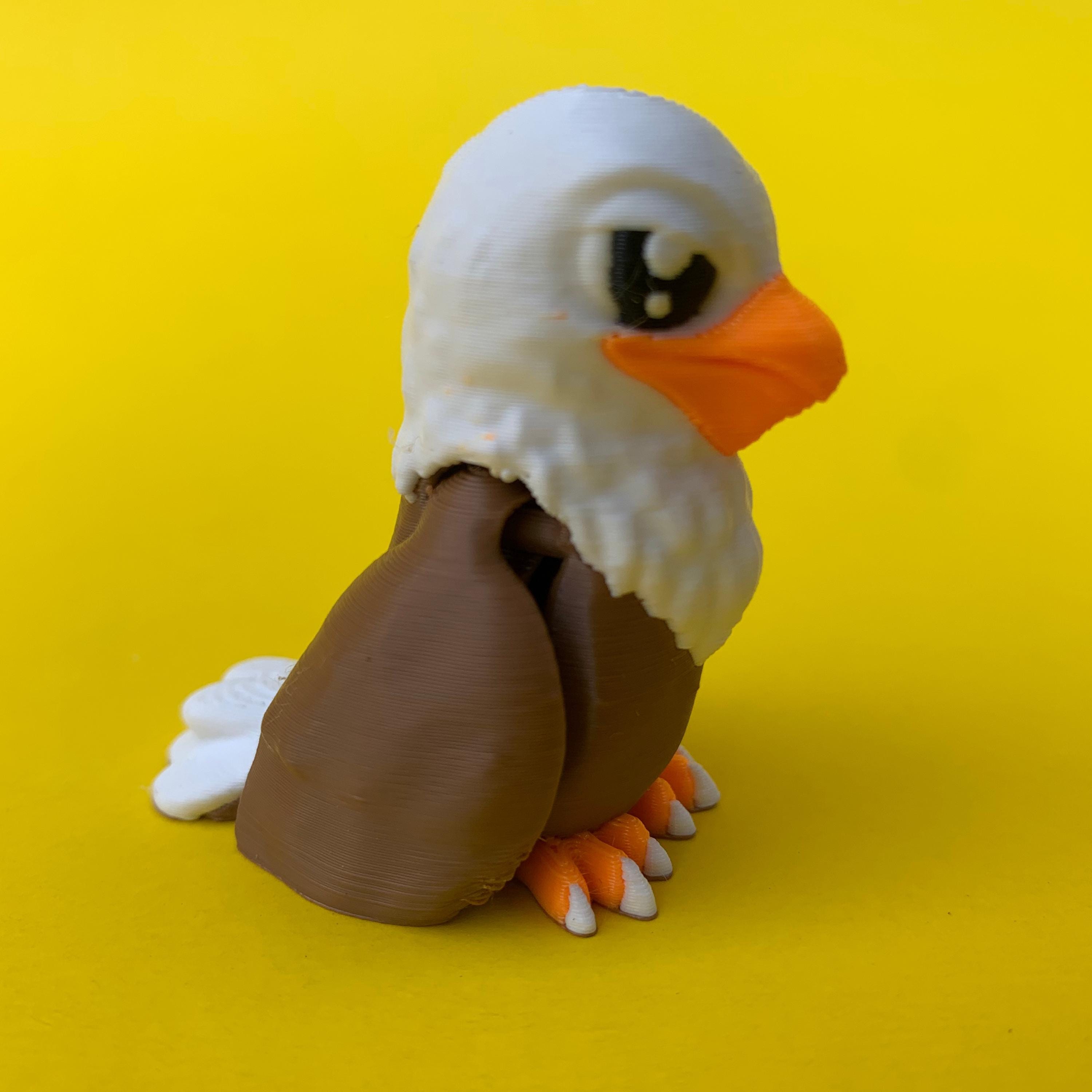 Flexi Bald Eagle STL 3D Print File: Articulated Winged Bird - Etsy
