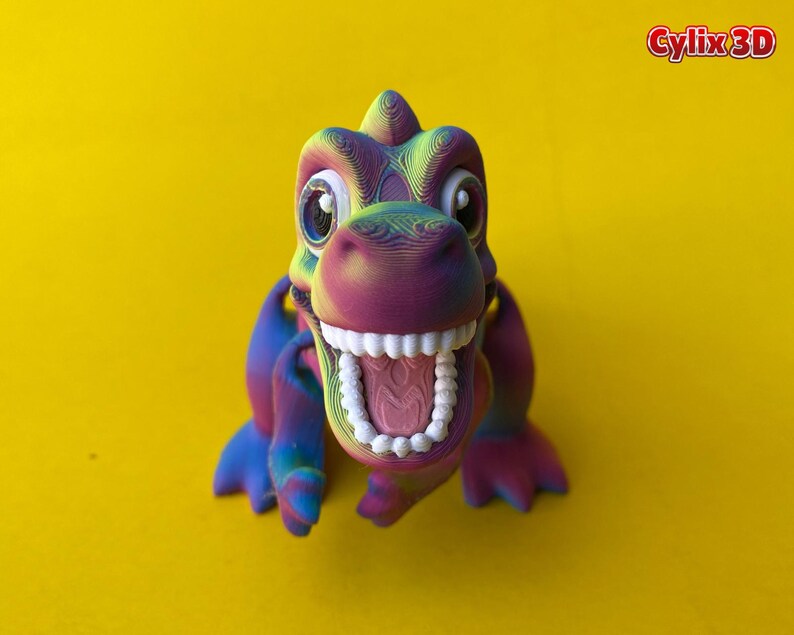 T-rex Dinosaur, STL File for 3D Printing, Articulated Flexi, 3D Print ...