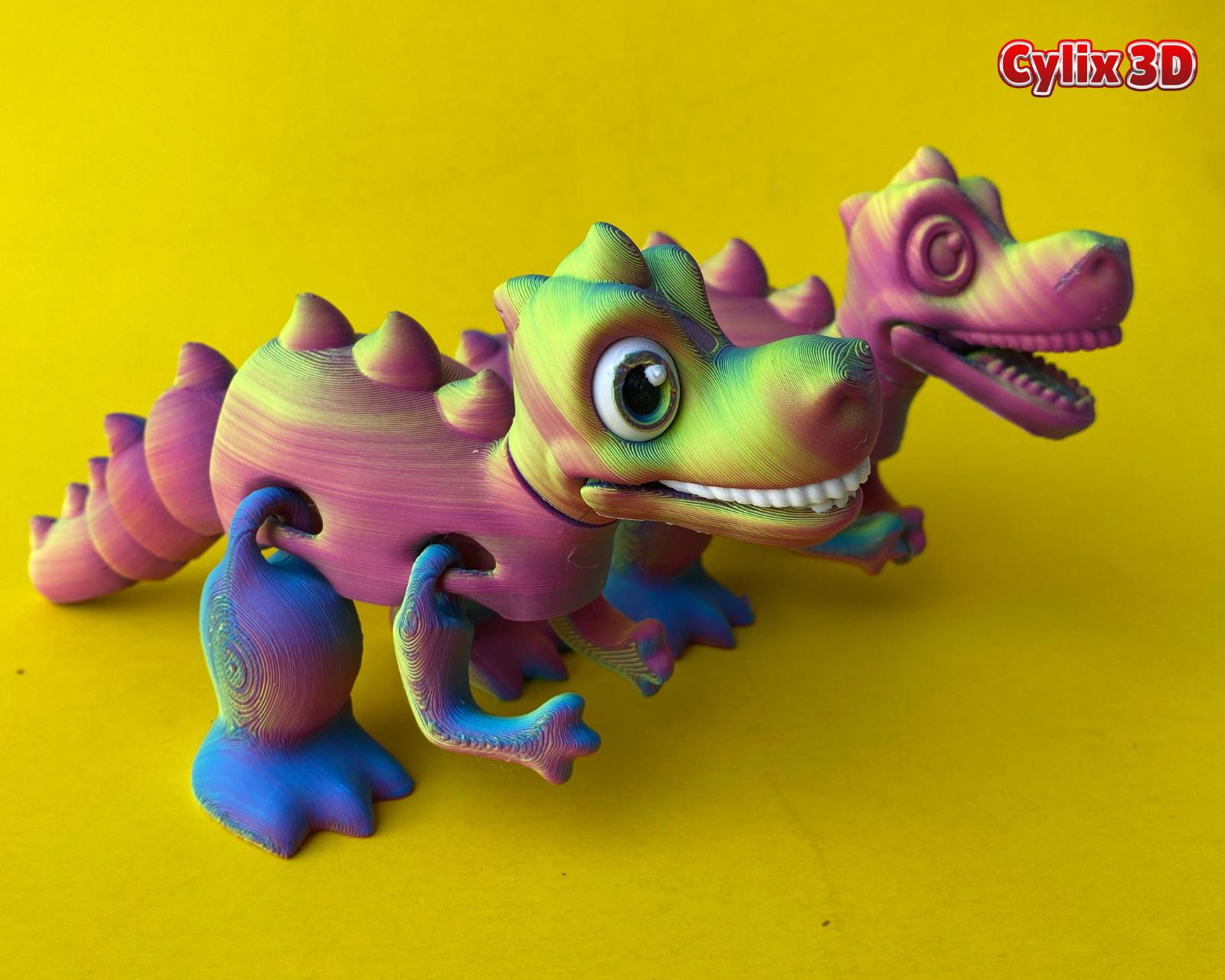 T-rex Dinosaur, STL File for 3D Printing, Articulated Flexi, 3D Print ...