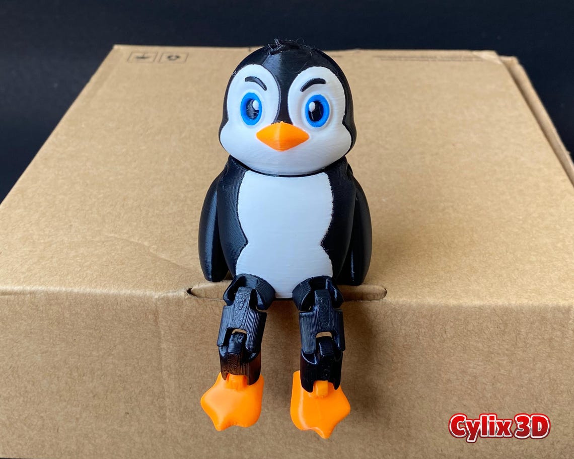 Articulated Penguin 3D Print, Flexi Stl/multicolor 3MF File, Print in ...