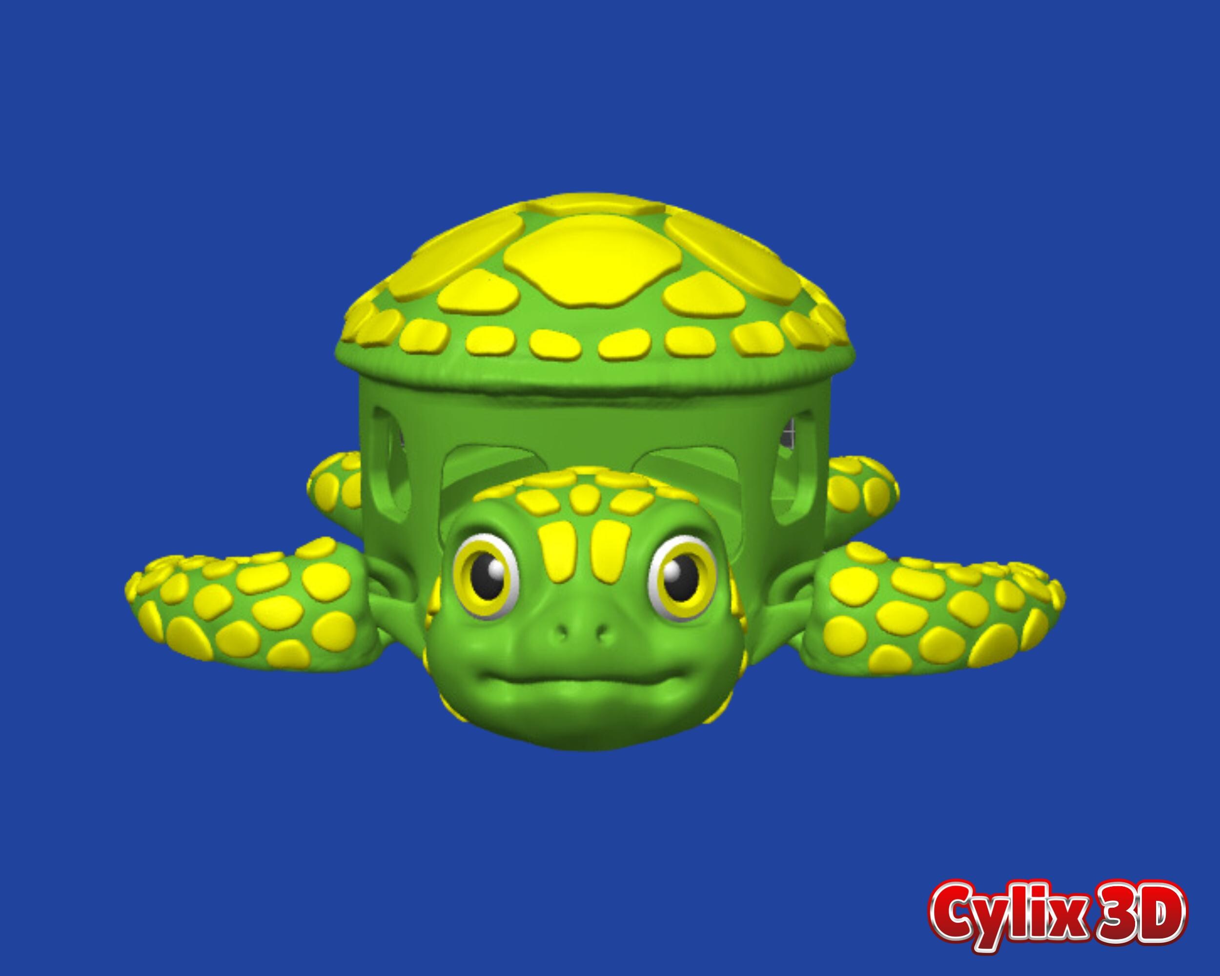 Turtle Bus 3D Print, STL File for 3D Printing, Articulated Flexi STL ...