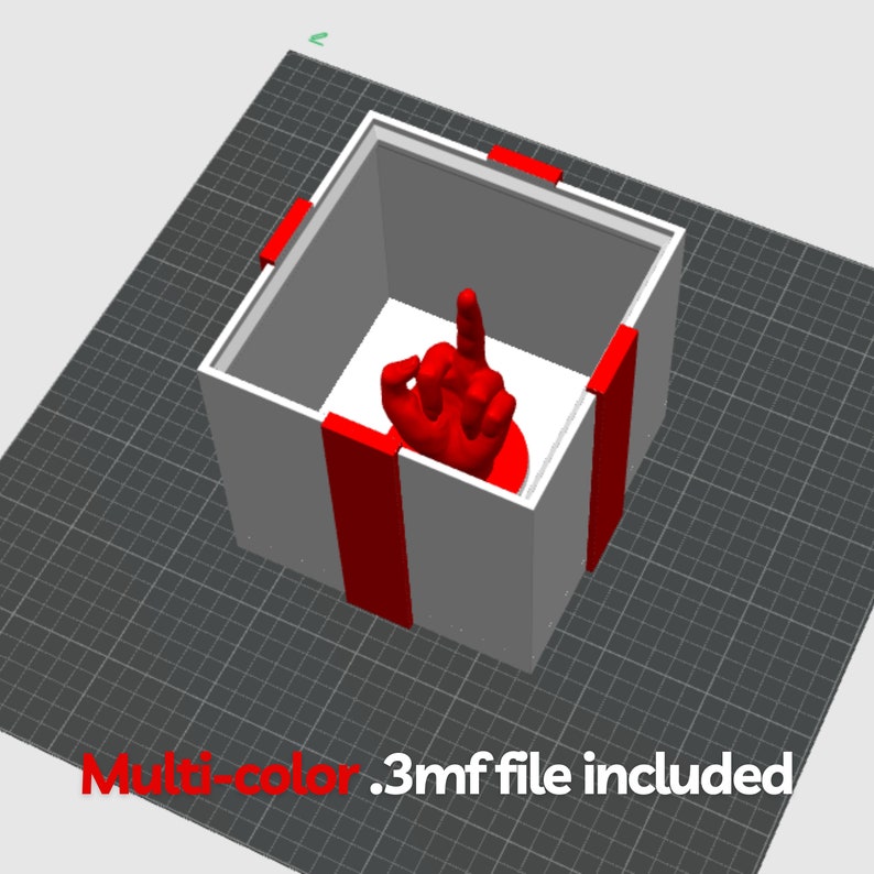 Surprise Gift Box With Middle Finger STL, Digital File for 3D Printing ...