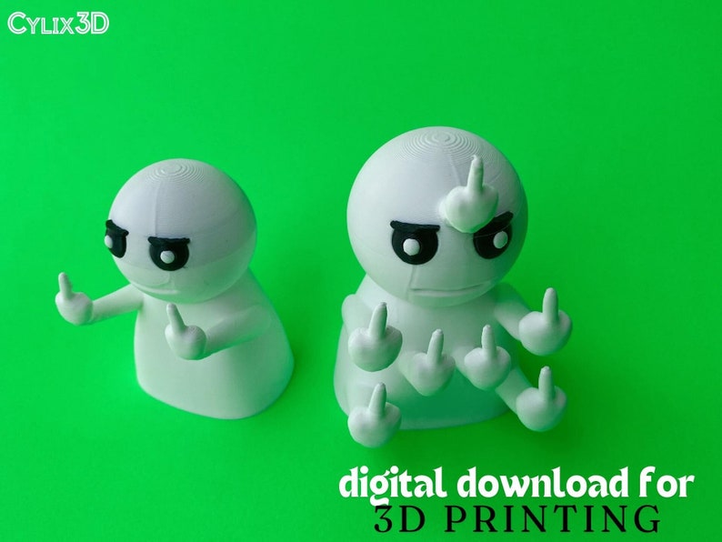 Meme Middle Finger 3D Print, Funny Stl/multicolor 3MF File - Etsy