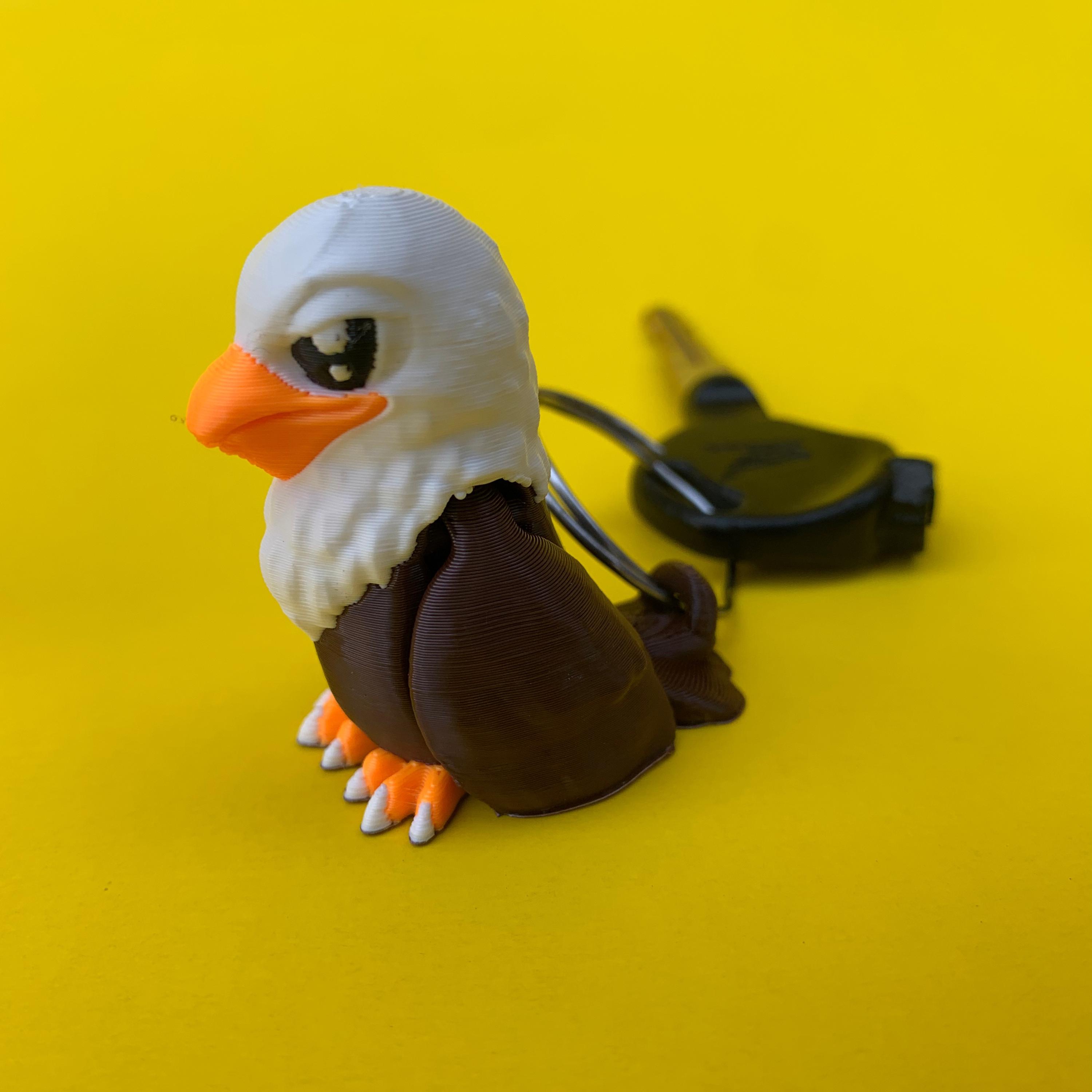 Flexi Bald Eagle STL 3D Print File: Articulated Winged Bird - Etsy