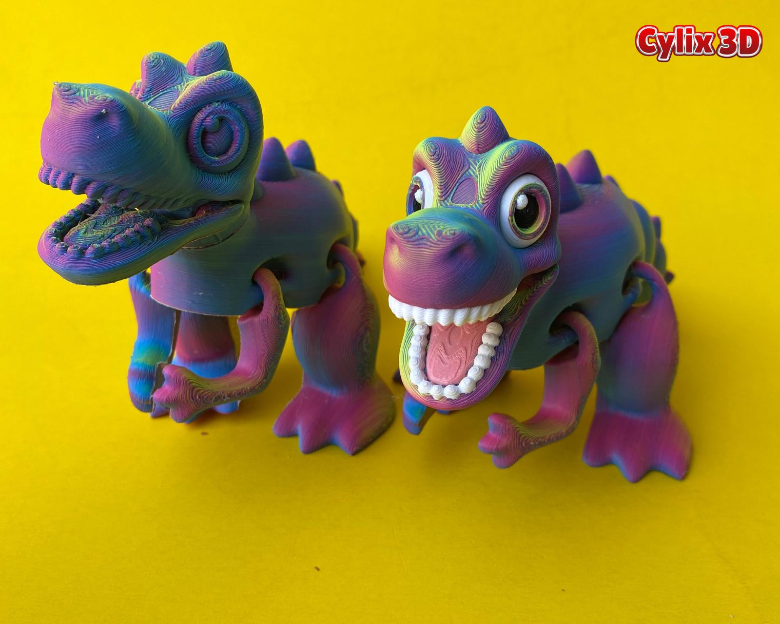 T-rex Dinosaur, STL File for 3D Printing, Articulated Flexi, 3D Print ...