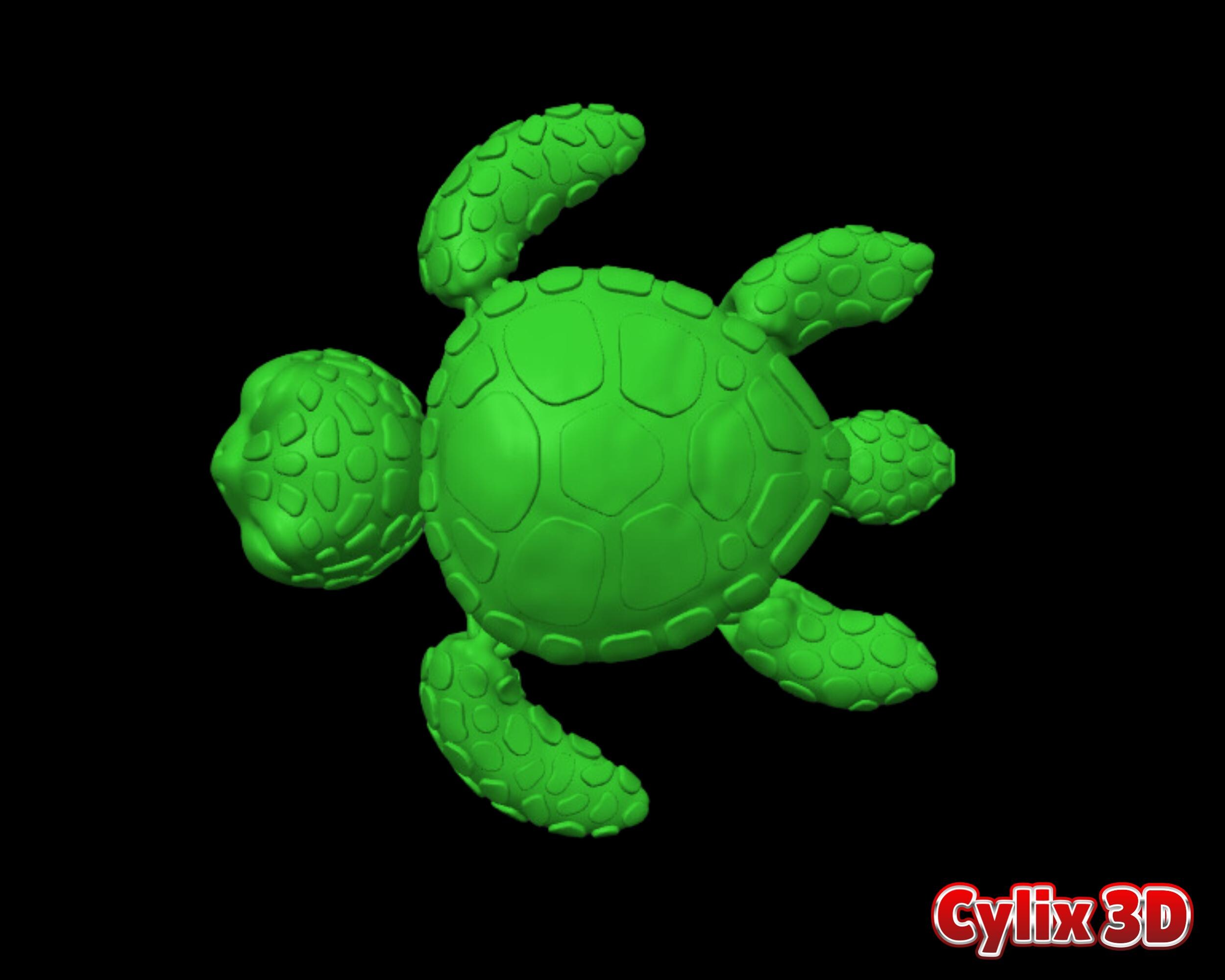 Articulated Turtle, STL File for 3D Printing, Flexi STL Print Files ...