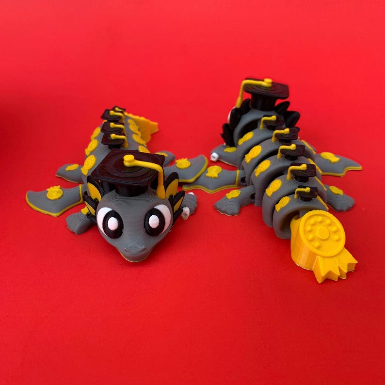 Flexi Graduate Dragon & Egg STL 3D Print Files Bundle: Articulated ...