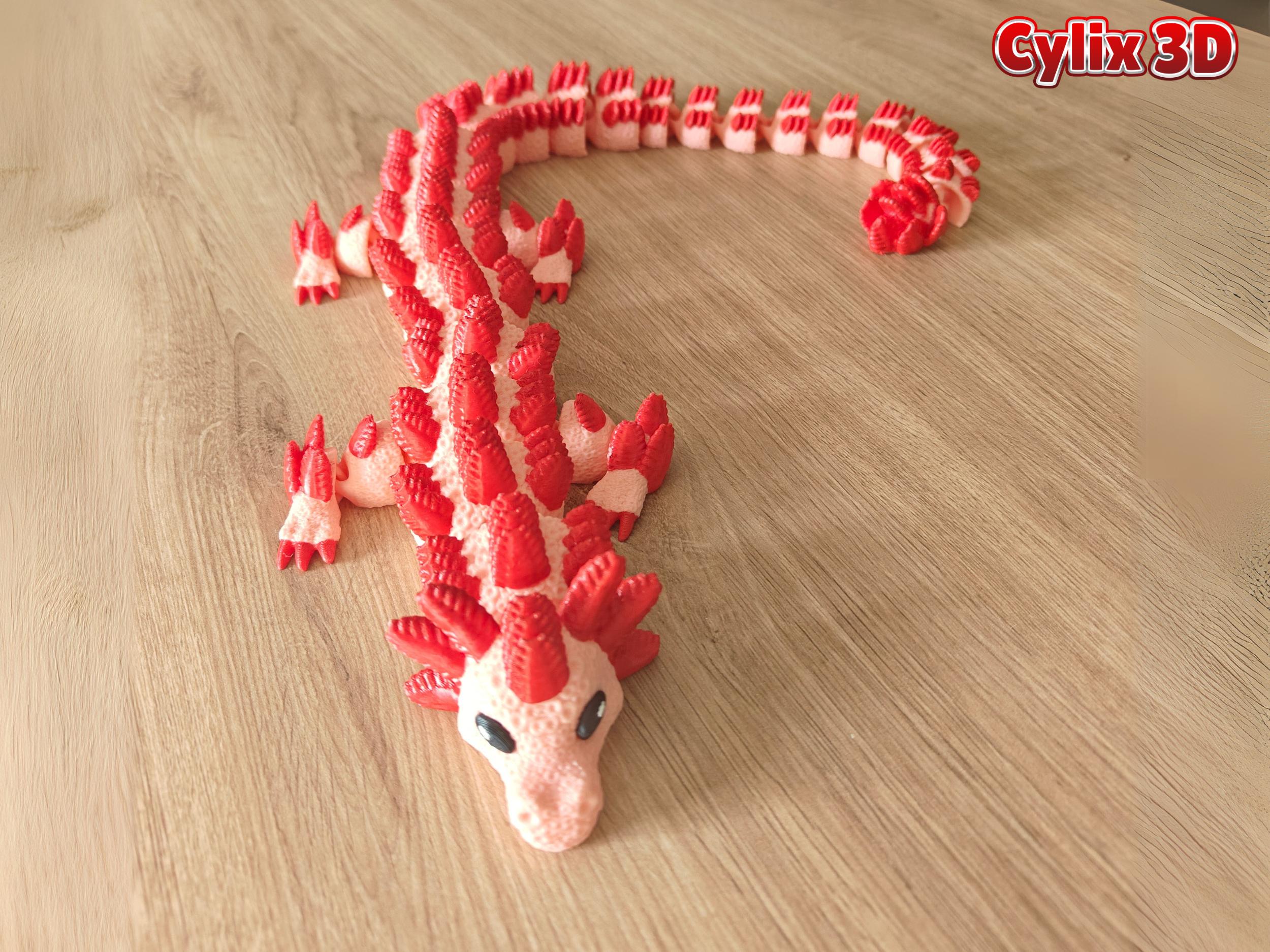 Axolotl Dragon, STL File for 3D Print, Articulated Flexi Wiggle Pet, 3D ...